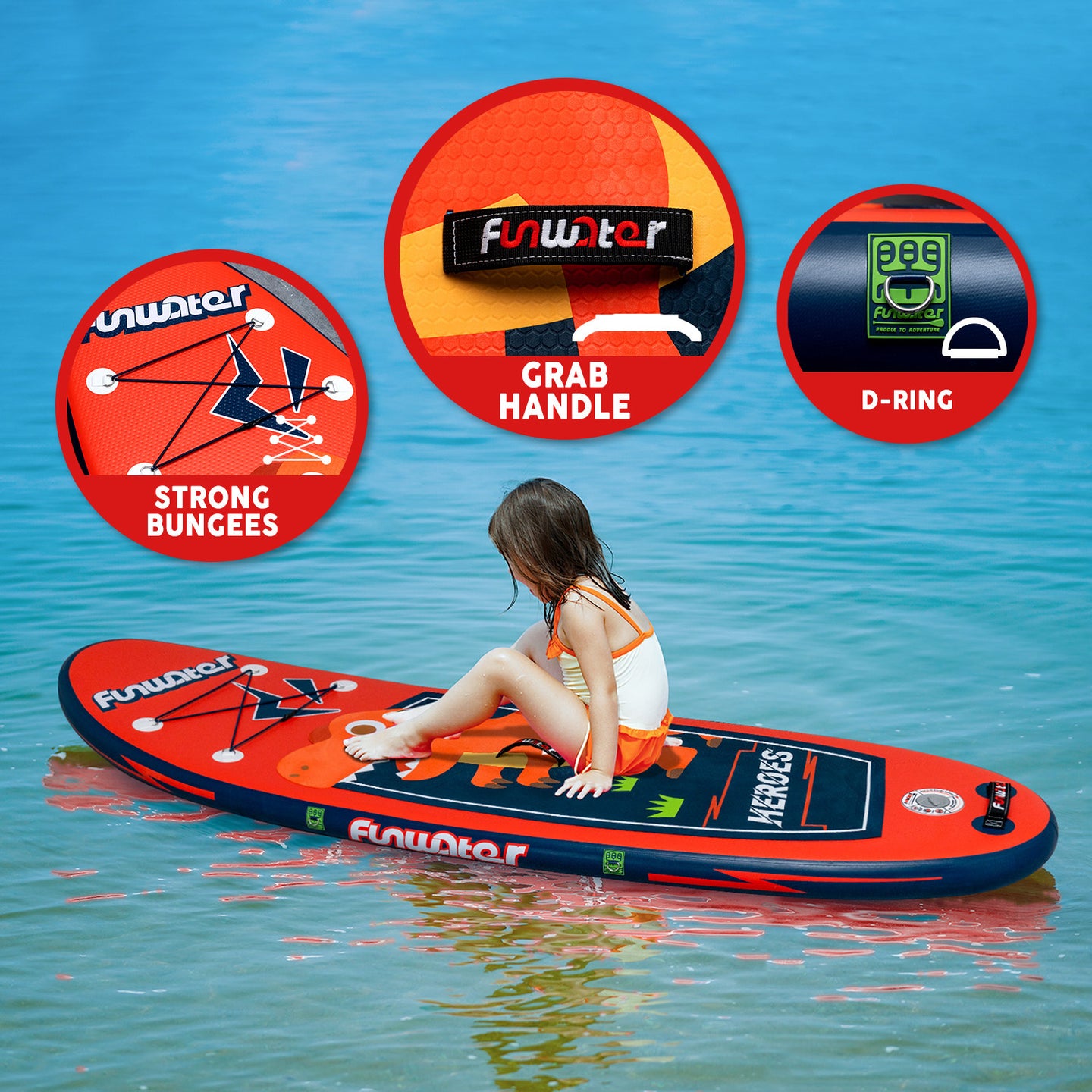 Dinosaur 7'11" Inflatable Paddle Board for Kids