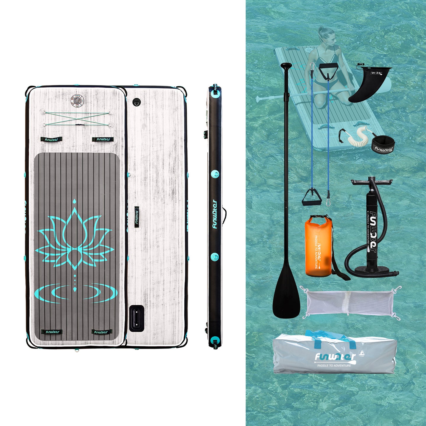Yoga Mat Board Outdoor Leisure Lotus 8"